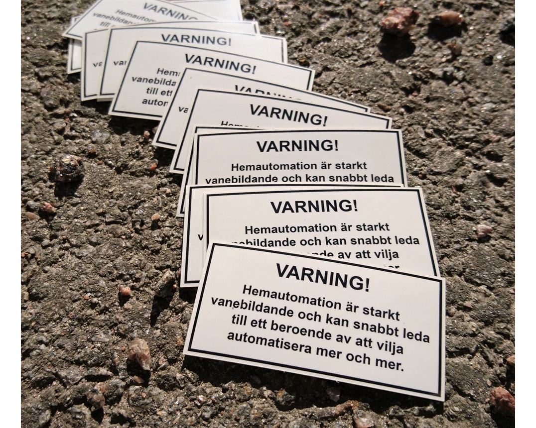 Buy Sticker Warning Home Automation 1 piece (VarningHemautomation) for ...