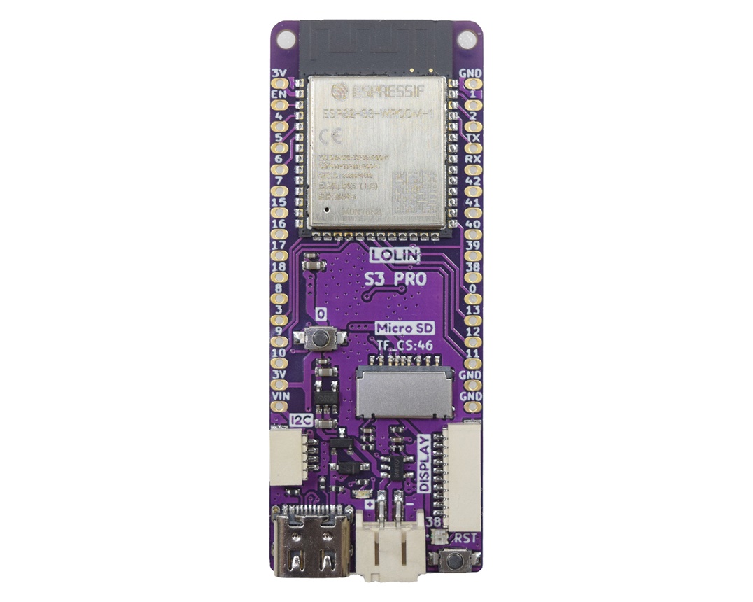 Buy S3 Pro V1.0.0 - WiFi / BLE ESP32 WROOM-1 (LOLIN-S3-PRO) for 26.9 ...
