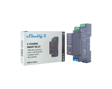 Buy Shelly Pro 2 - WiFi and LAN relay - 25A (Shelly_Pro_2) for 86.9 € at en.m.nu