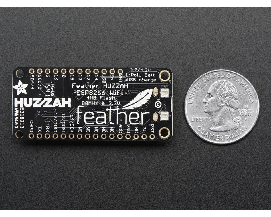 Köp Adafruit Feather HUZZAH with ESP8266 WiFi (2821) för 329 :- hos m.nu