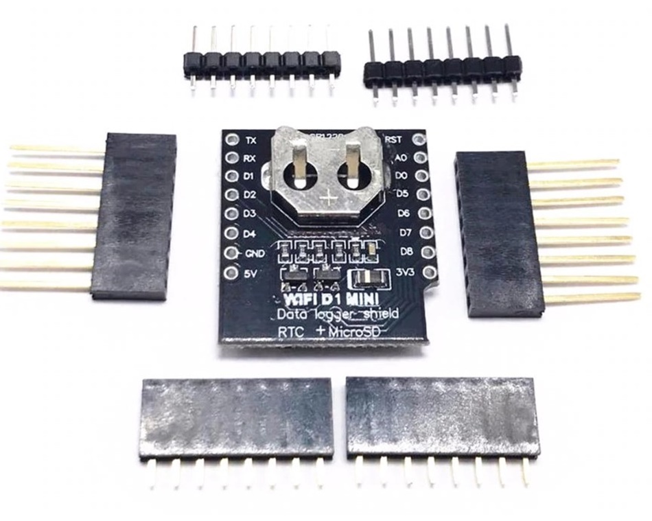 Buy WIFI D1 mini - Data logger shield for D1 mini with RTC and MicroSD ...
