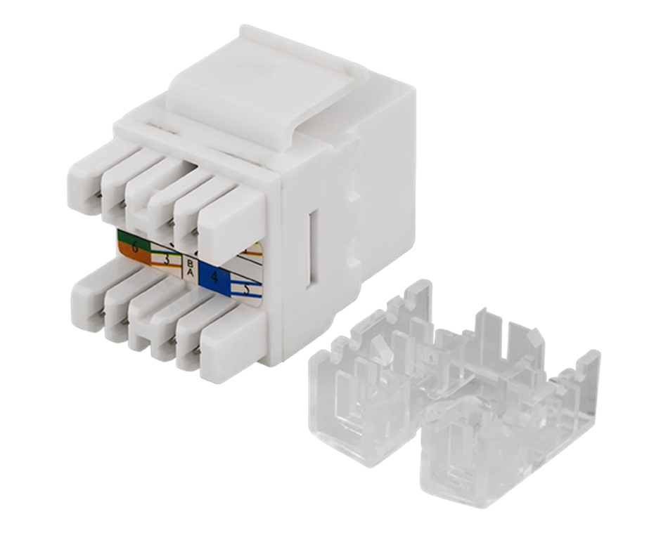 Buy DELTACO UTP Cat6 Keystone jack, 180 degrees, "Tool-free" (MD-110 ...