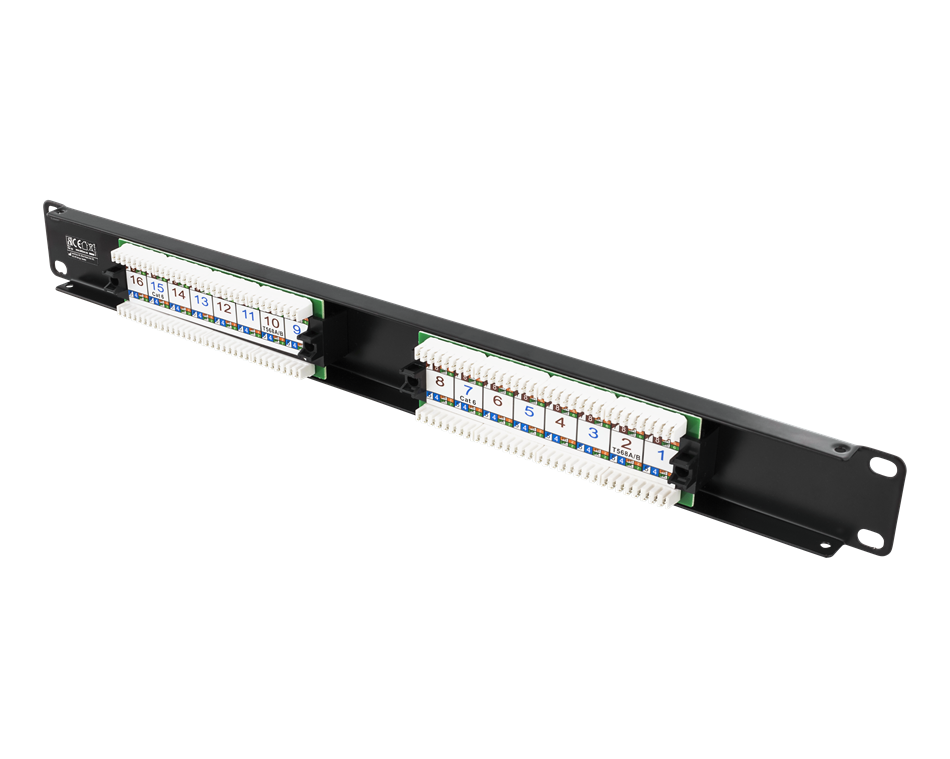 Buy DELTACO 19" patch panel, 16xRJ45, Cat6, UTP, 1U, 10Gbps, black (PAN-102) for 20.9 € at en.m.nu