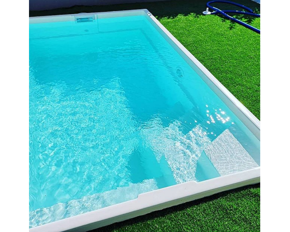 Köp Poolpaket Glasfiberpool - 4x2.5m - Lindö - Med smart styrning ...