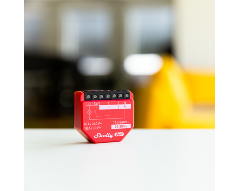 Shelly 1PM Gen3 – 2-pack smart relays (16A, WiFi, Bluetooth, energy ...