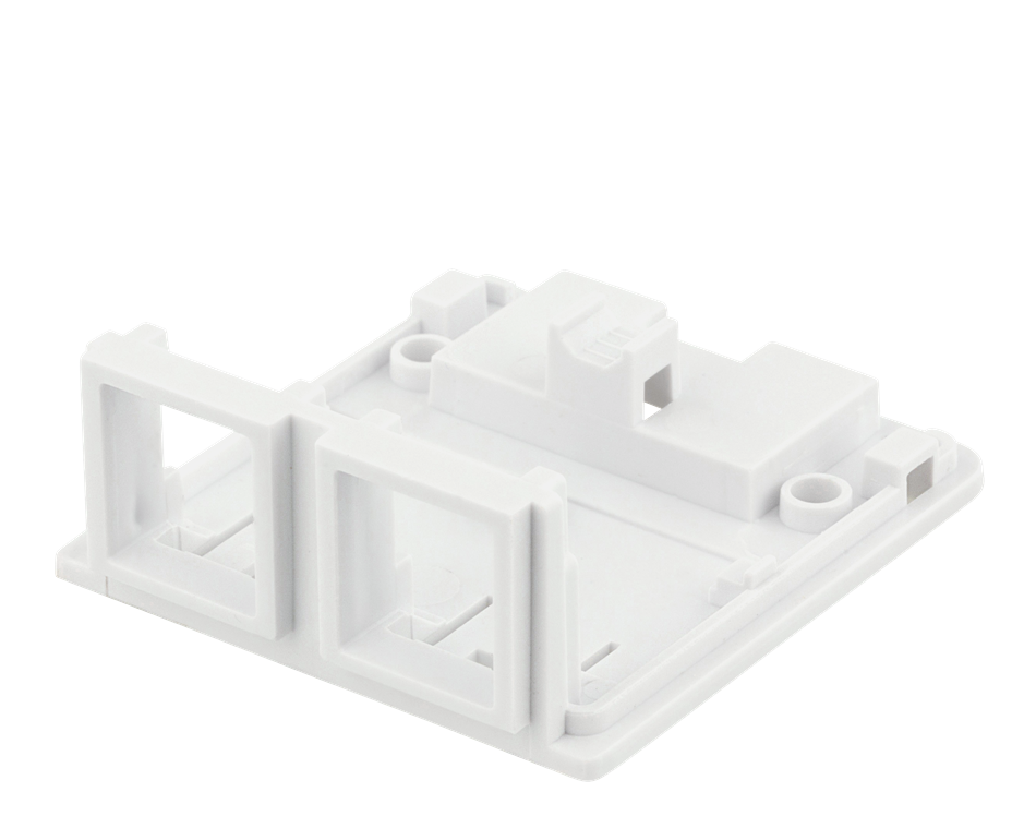 Buy DELTACO Surface-mounted Keystone Wall Outlet, 2 ports, white (VR ...